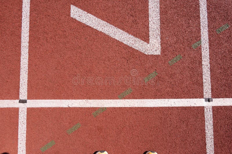 Running Track with Number 7 for Athletic Competition, Training ...