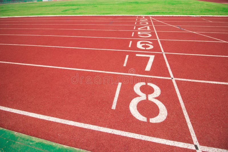 Running track with number stock photo. Image of green - 51790376