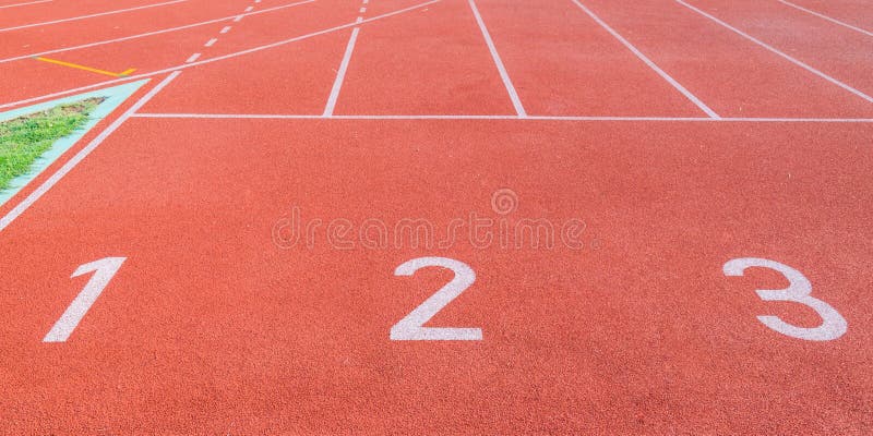 Running Track Numbers 1 2 3. Stock Photo - Image of competitive, life ...