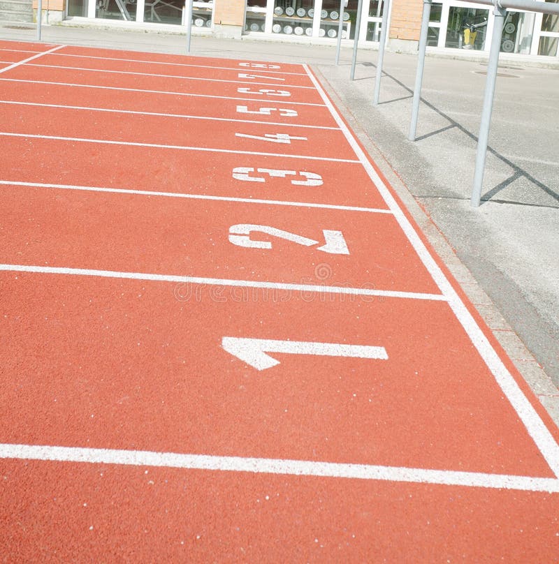 Running Track Numbers in Stadium Stock Photo - Image of lane, arena ...