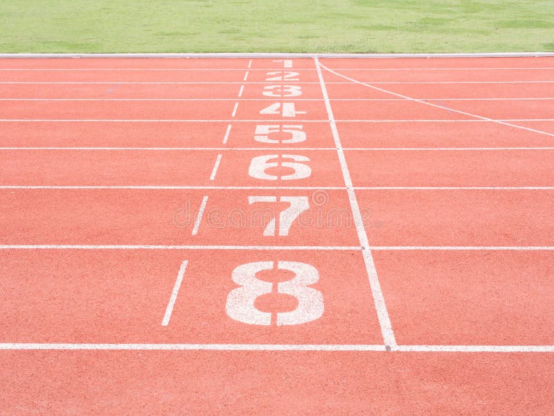 Running Track Numbers in Stadium Stock Photo - Image of fitness, school ...