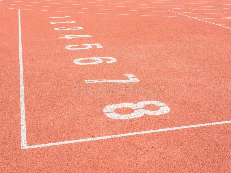 Running Track Numbers in Stadium Stock Photo - Image of number ...