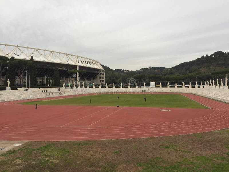 Running Track of the Olympic Stadium in Rome Editorial Stock Photo ...