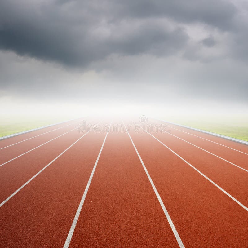 Running Track with Sky Sunset Stock Photo - Image of area, concept ...