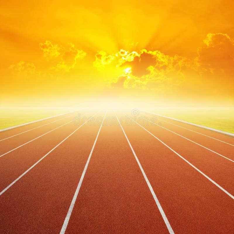 Running Track One Lanes Sky Sunset Stock Photos - Free & Royalty-Free ...