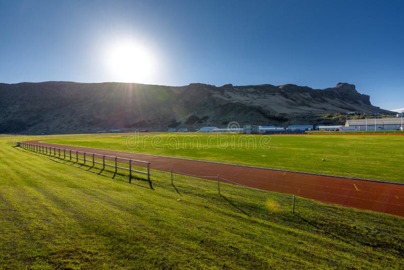 Running track outdoors stock photo. Image of grass, arena - 82298640