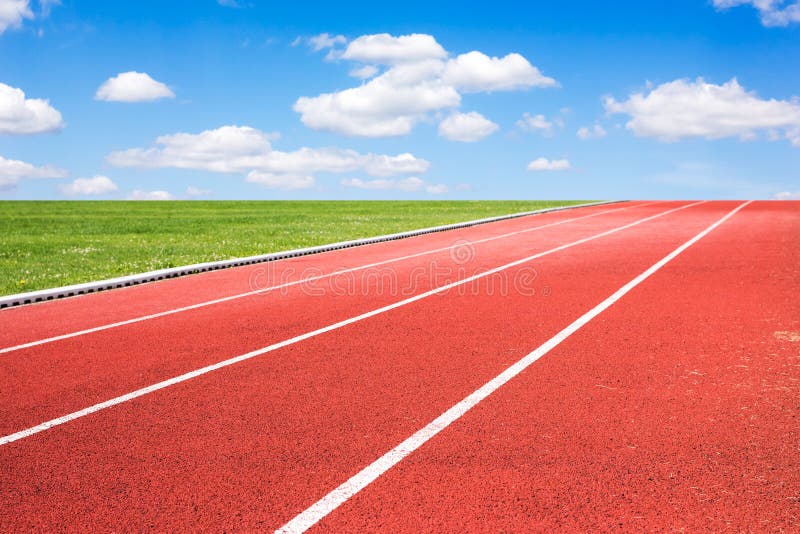 Running track over sky stock photo. Image of event, cheerful - 75803038