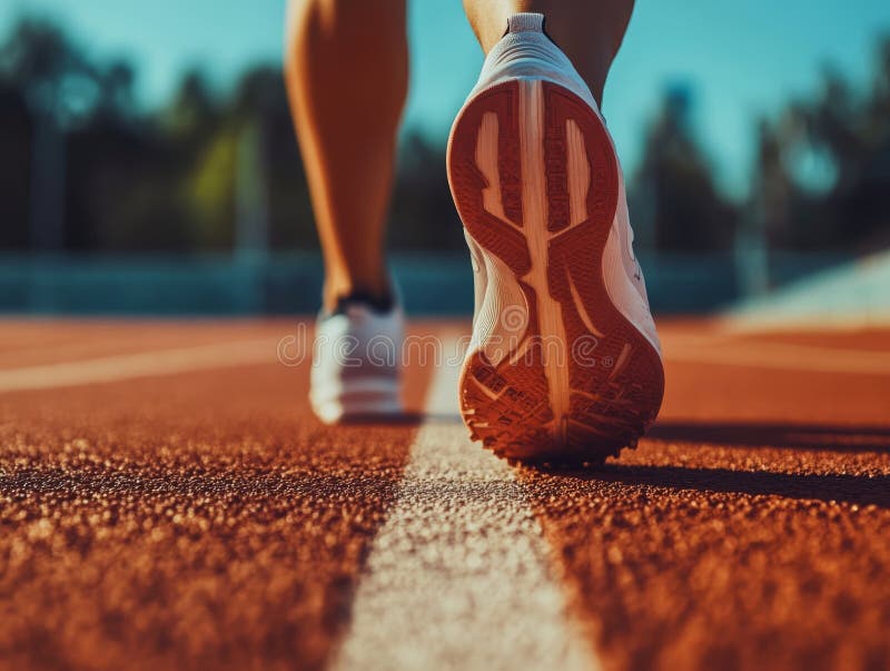 Running Track stock photo. Image of shoes, healthy, generated - 378728714