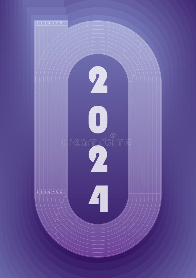 Running Track Poster Design, Vector Illustration Stock Vector ...