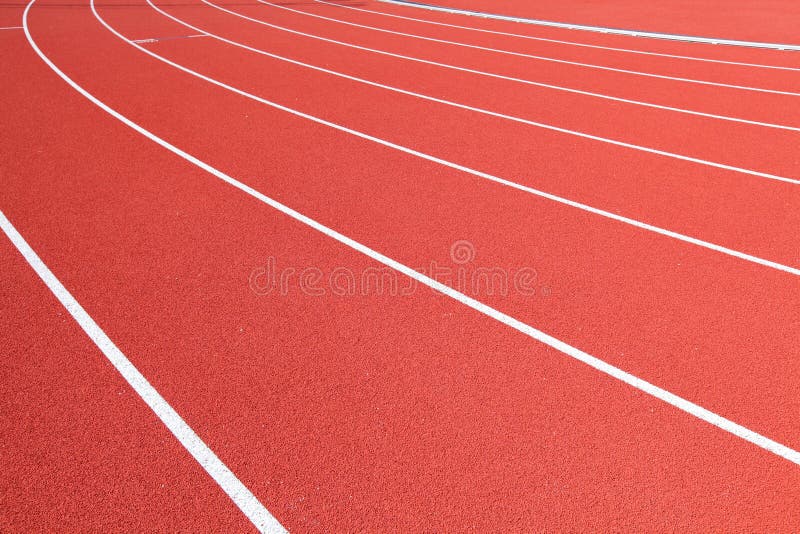 Running track in red stock image. Image of compete, lane - 37444477