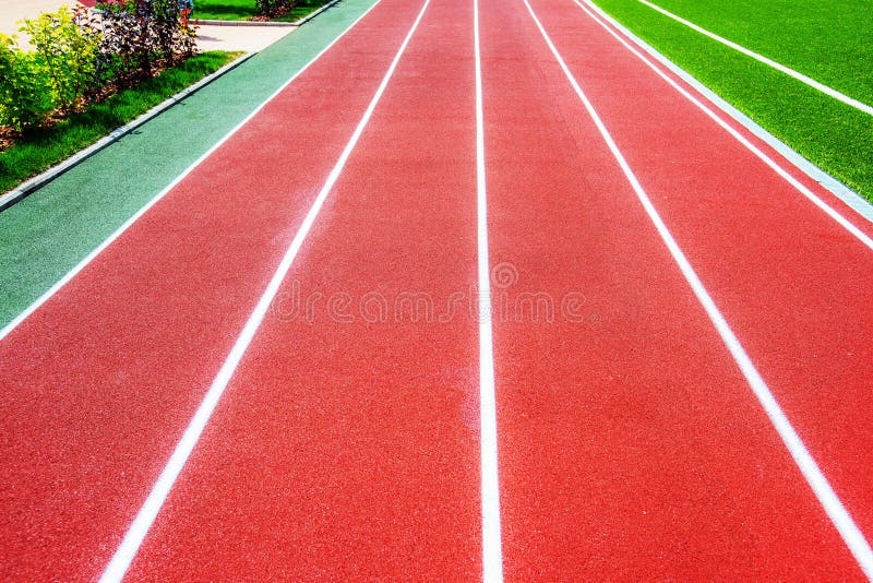 Running track stock photo. Image of grass, perspective - 43312774