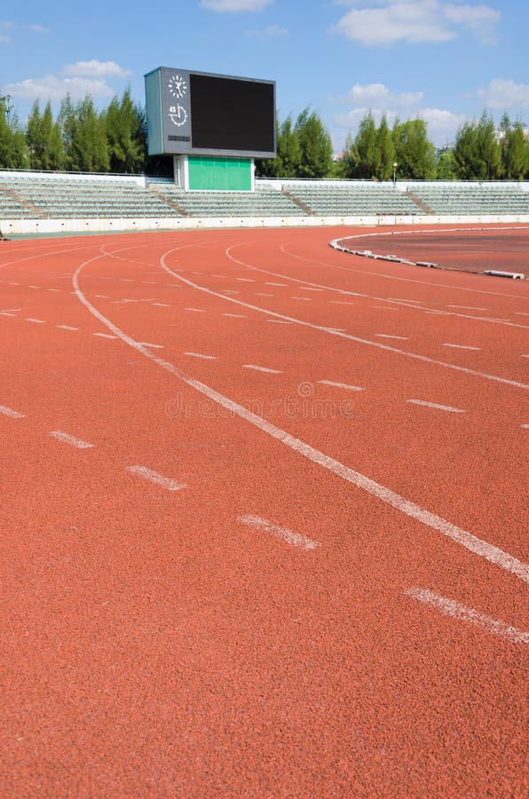 Running Track and Scoreboard Stock Photo - Image of nature, life: 58957566