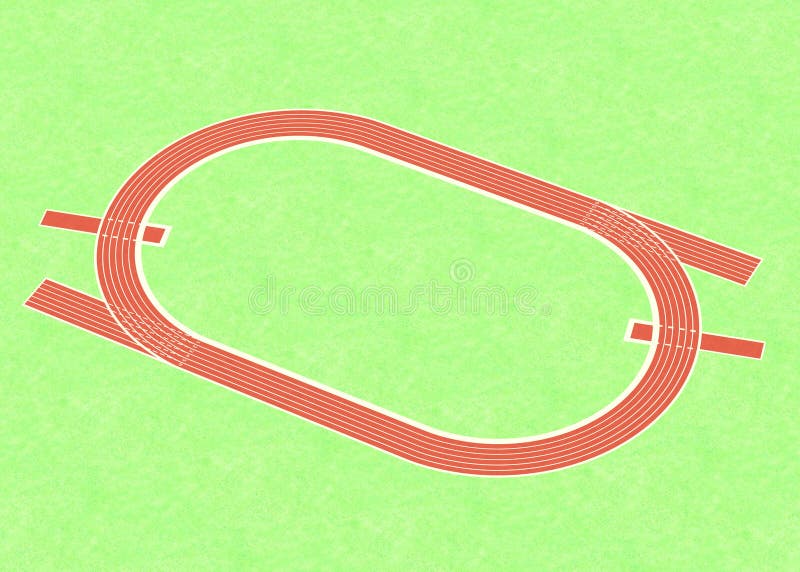 Running track (sport area) stock illustration. Illustration of stadium ...