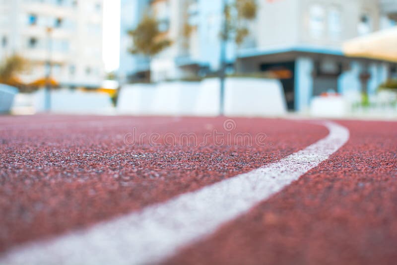 Running Track Sports Texture Surface with Fild Blur Stock Image - Image ...