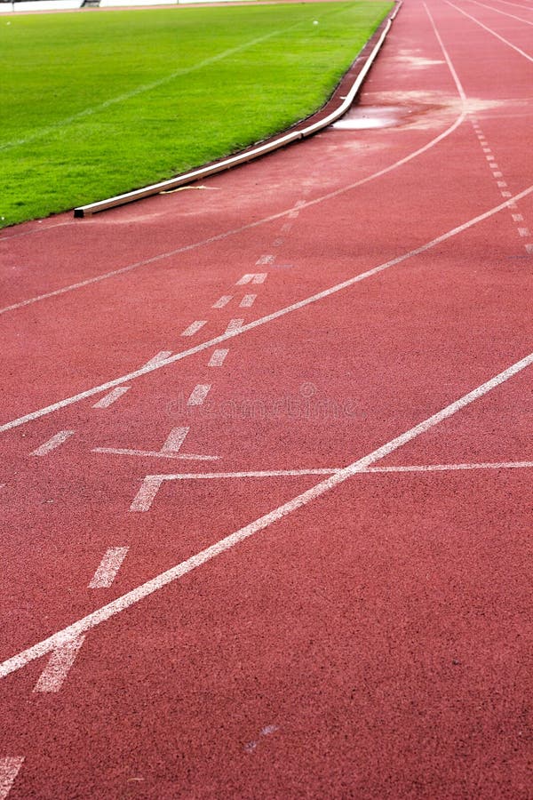 Running Track for in the Stadium. Stock Photo - Image of runner ...