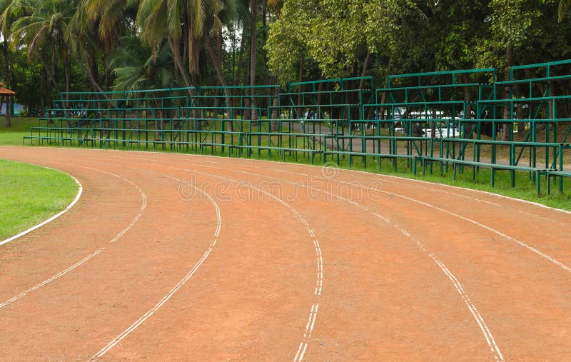 Running track in stadium stock image. Image of event - 43688095