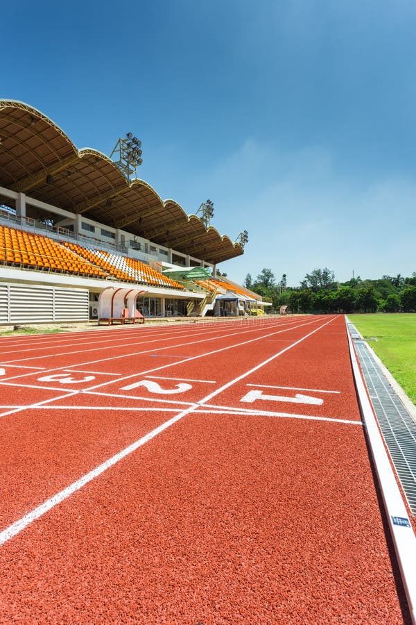 Running track stock image. Image of ground, race, colorful - 56449339