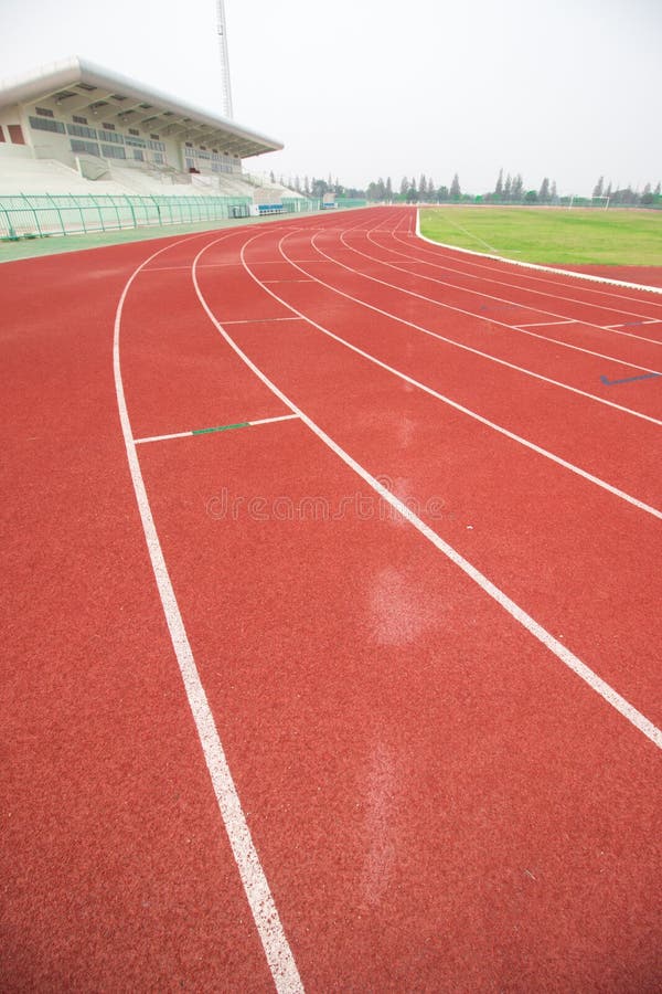 Running track in stadium. stock photo. Image of contest - 51790100