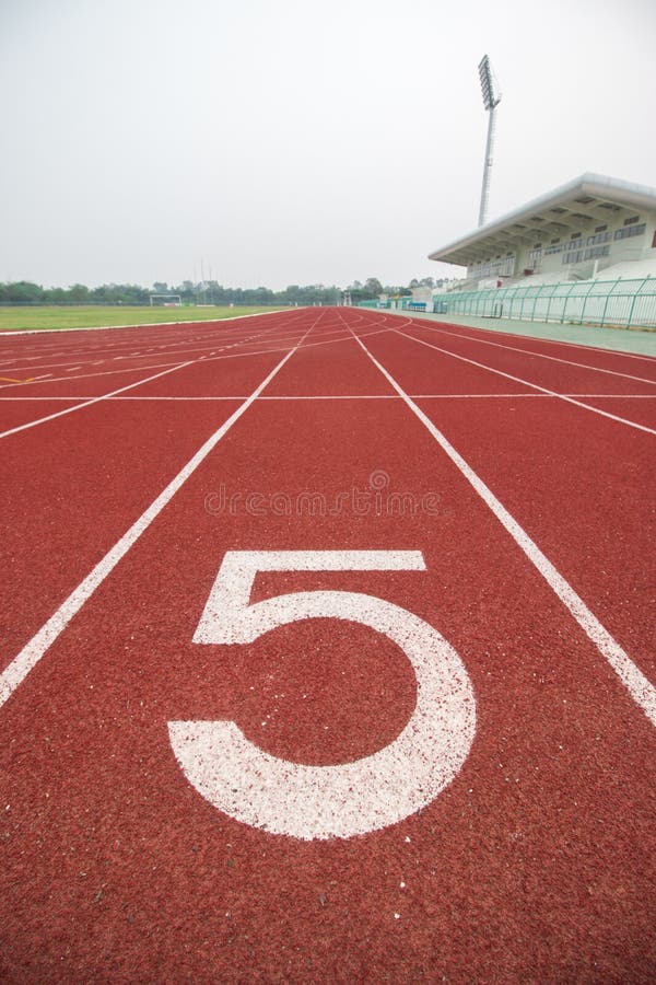 Running track in stadium. stock photo. Image of lanes - 51791154