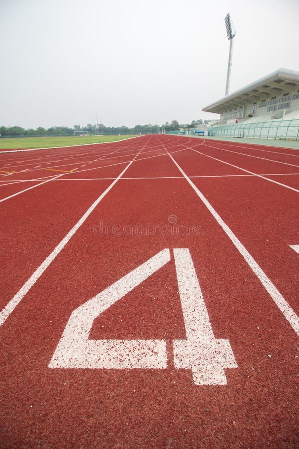 Running track in stadium. stock photo. Image of number - 51791832