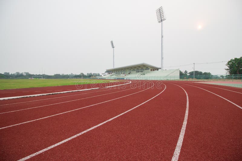 Running track in stadium. stock photo. Image of area - 51792838