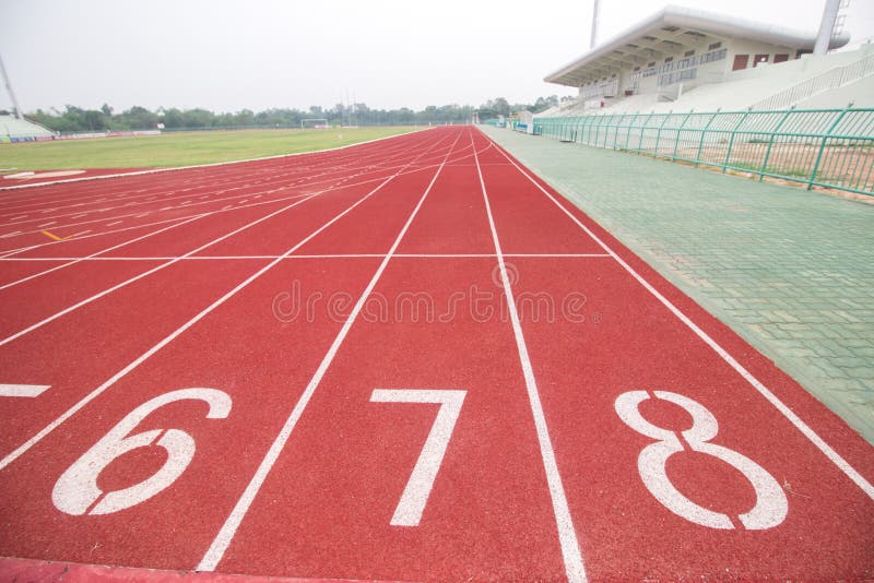 Running track in stadium. stock photo. Image of event - 51793344