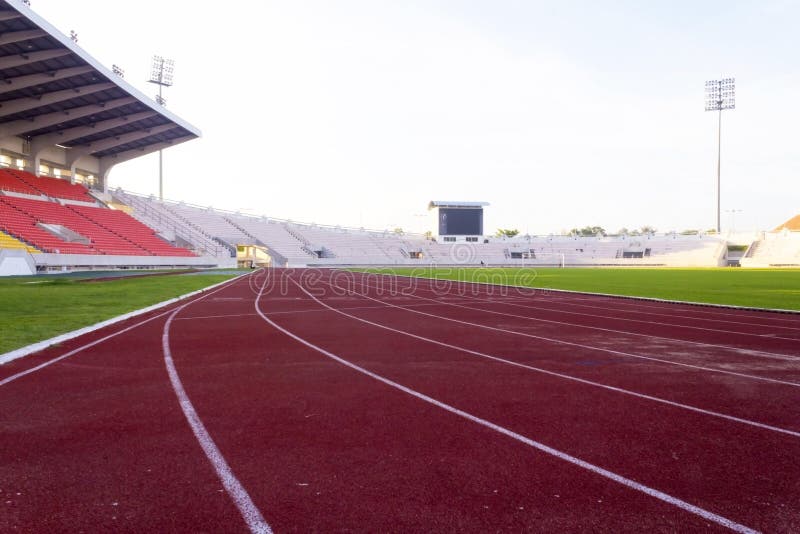 Running track in stadium stock photo. Image of running - 41272924