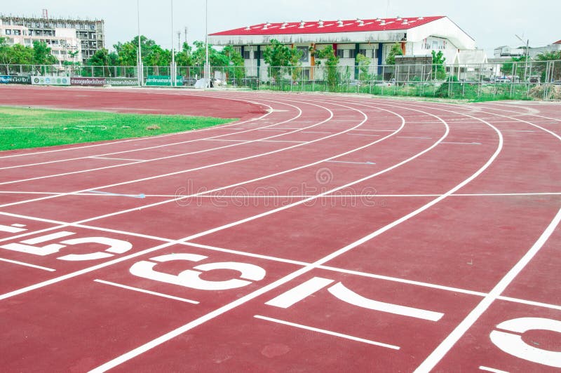 Running Track on Start Numerals Stock Image - Image of runner, athlete ...