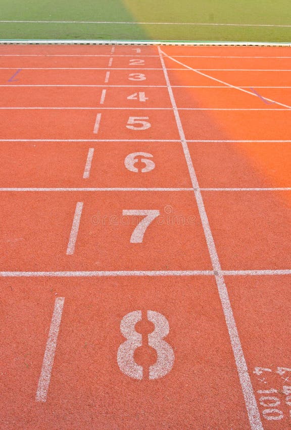 Running Track Starting Lane Stock Image - Image of start, exercise ...