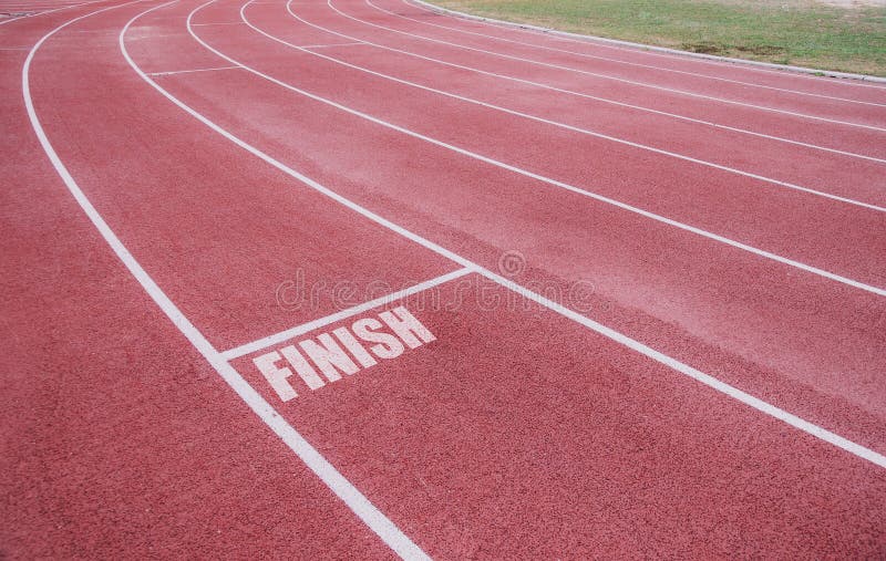 Running Track with Success or Motivation Word on Vintage Style. Stock ...