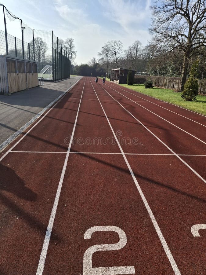Running Track Sunny Day England UK Stock Photo - Image of england ...