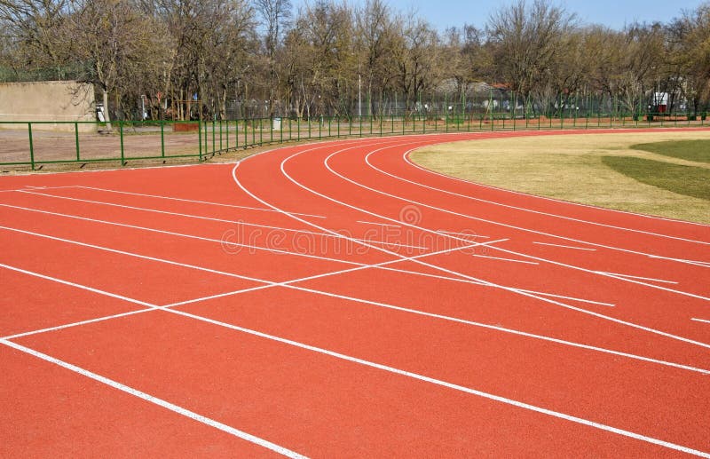 Surface of the Running Track from Above Stock Image - Image of sports ...