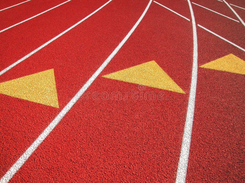 Running Track-Three Lane Markers Stock Image - Image of meter, numbers ...