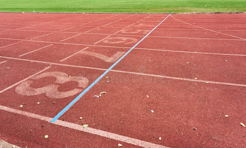 Running Tracks in Athletic Stadium. Stock Photo - Image of athlete ...
