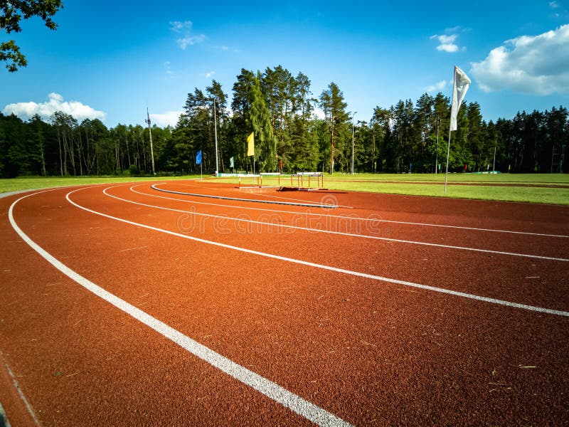 Running Tracks in a Sports Stadium. Horizontal Photo Stock Photo ...
