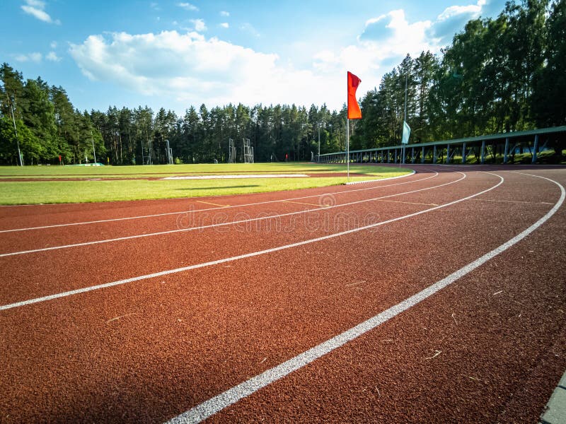 Running Tracks in a Sports Stadium. Horizontal Photo Stock Photo ...