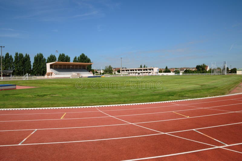 Running Tracks in a Stadium Stock Photo - Image of length, stadium ...