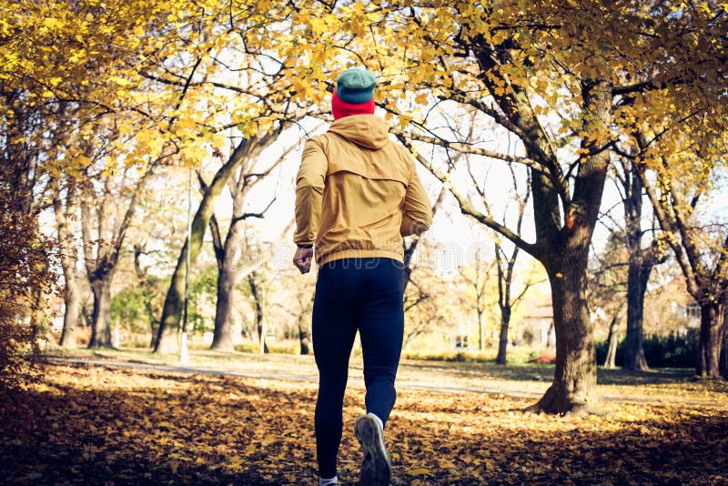 Running Trough Nature. on the Move Stock Image - Image of season, human ...