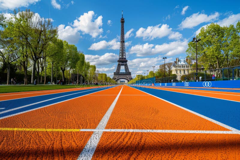 Running Truck, Summer Olympic Games in Paris. Generative AI Stock ...