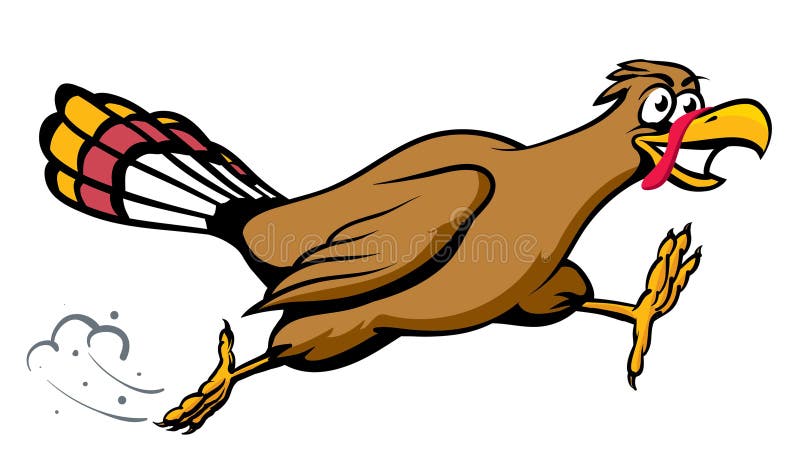Running Turkey stock vector. Illustration of holiday - 49002600