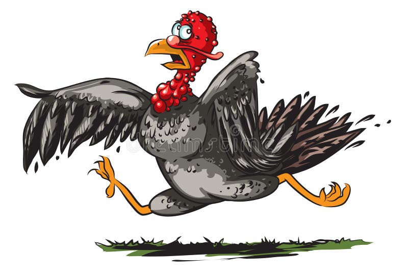 Running turkey stock vector. Illustration of diner, grab - 3651072