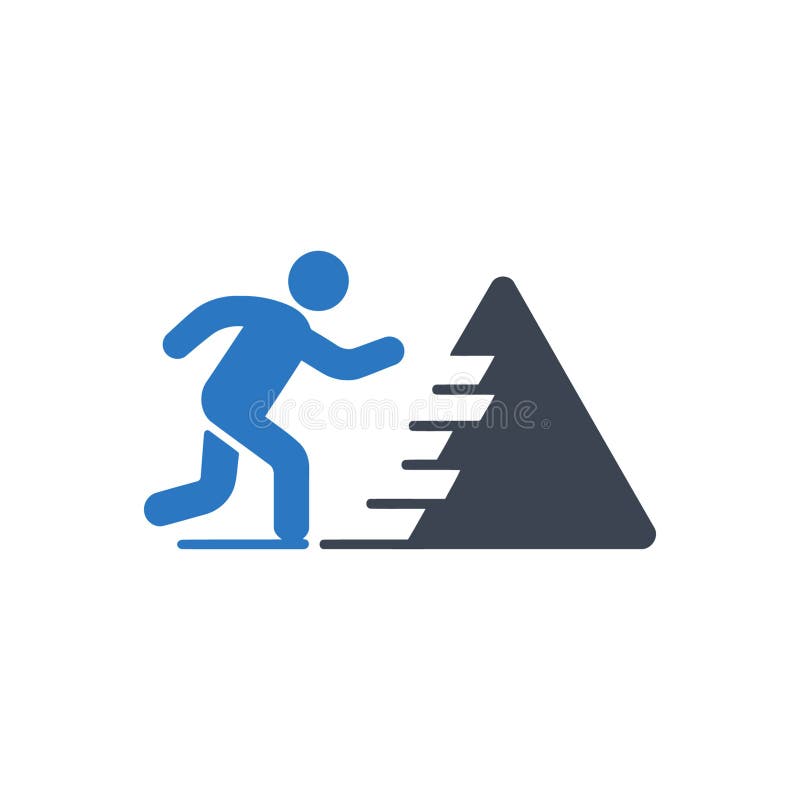 Running Uphill Icon stock vector. Illustration of challenge - 374473749