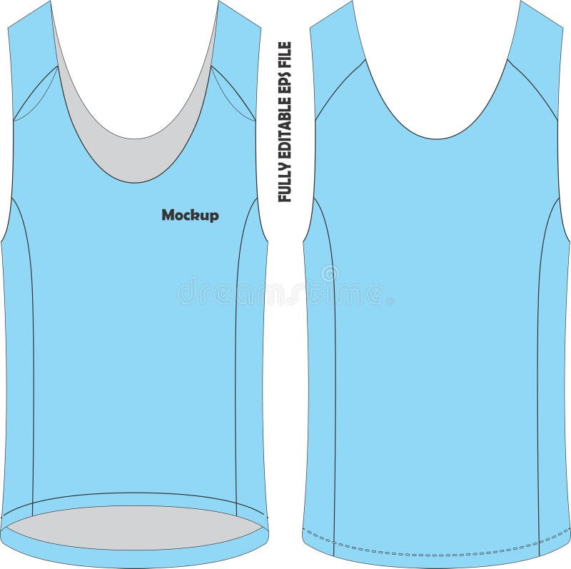 Running Vest Singlets Mockup Illustration Vector Stock Vector ...