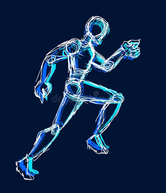 Running visual effect body stock vector. Illustration of competition ...