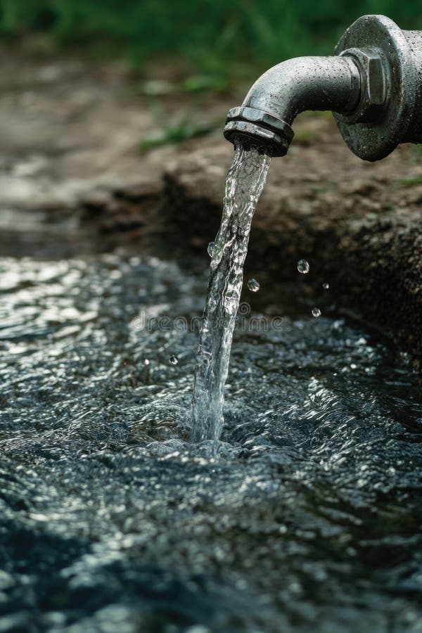 Running Water Pipeline stock image. Image of flow, cleaning - 366872221