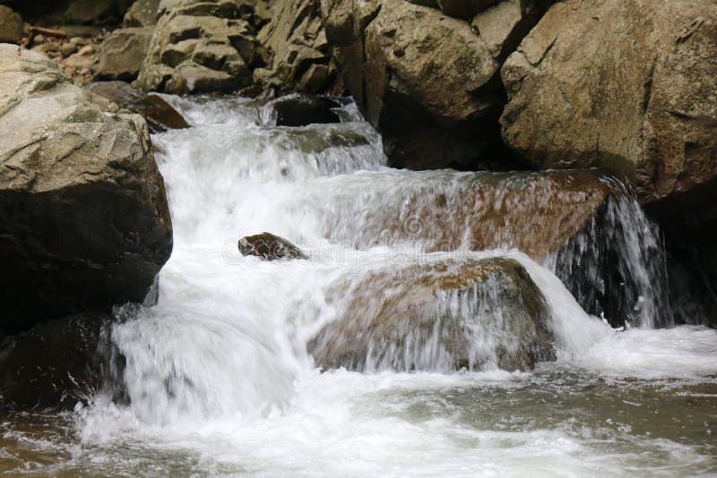 Running Water from Waterfalls Stock Image - Image of geology, running ...