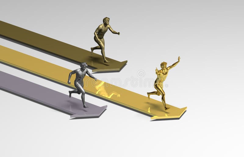 Running winner stock illustration. Illustration of success - 83733236