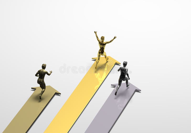 Running winner stock illustration. Illustration of symbol - 83761153