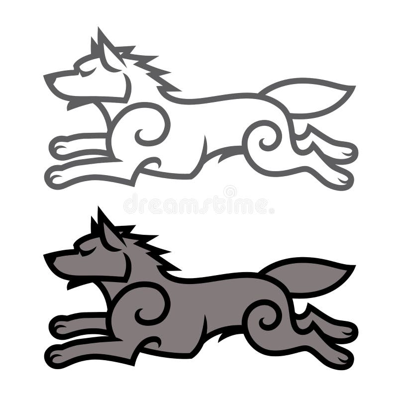 Wolf Running Logo Stock Illustrations – 289 Wolf Running Logo Stock ...