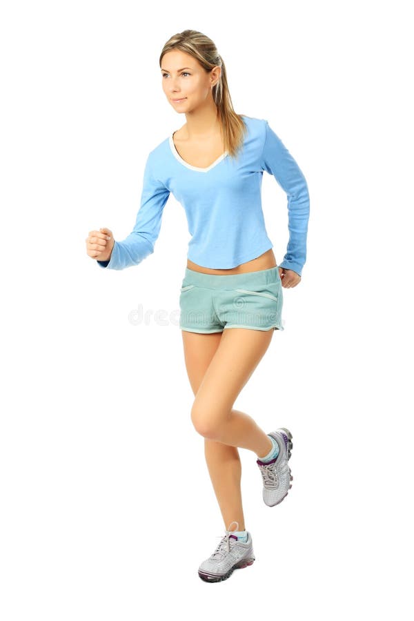 Running woman stock image. Image of relaxation, posture - 8583339